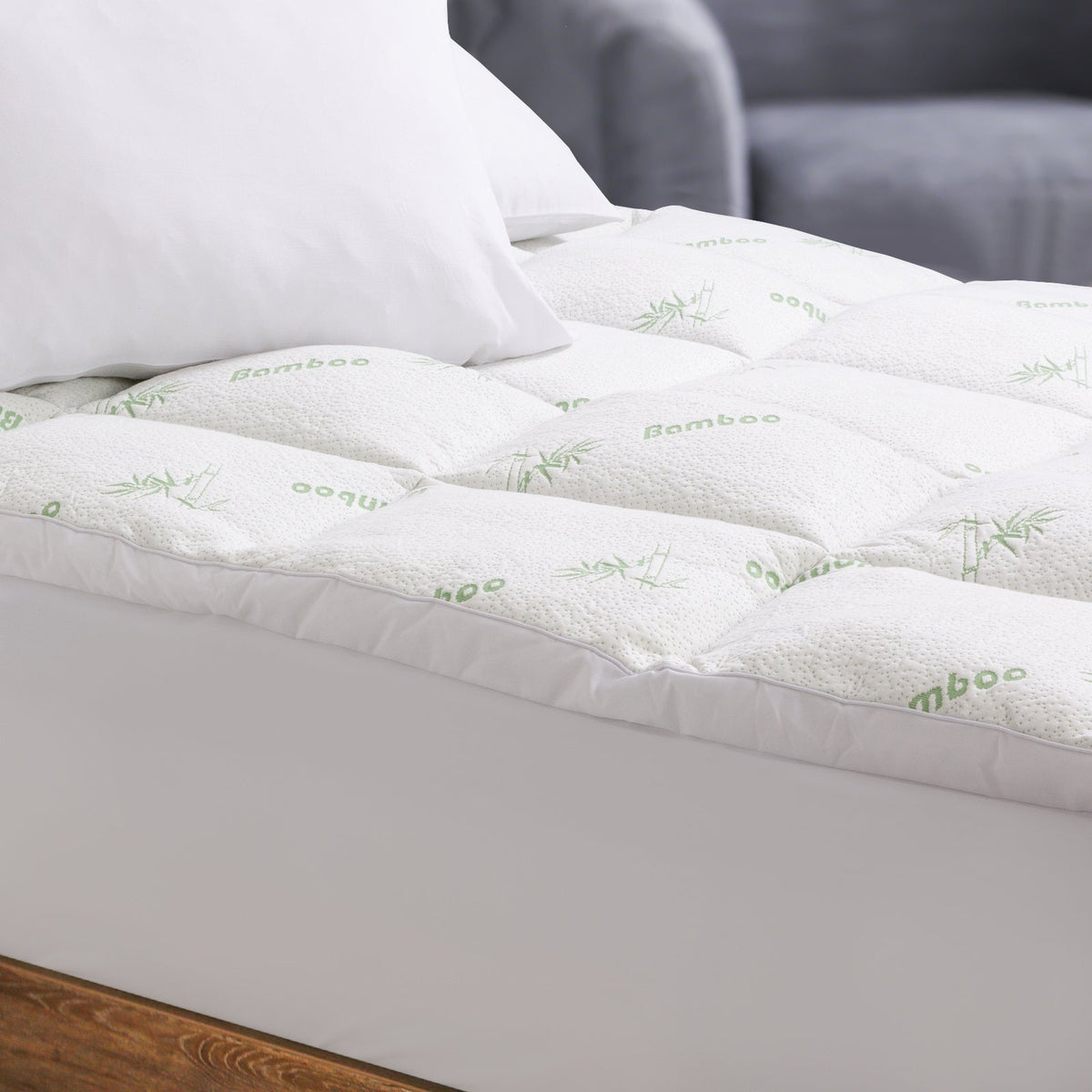 Royal Comfort 1000GSM Luxury Bamboo Covered Mattress Topper Ball Fibre