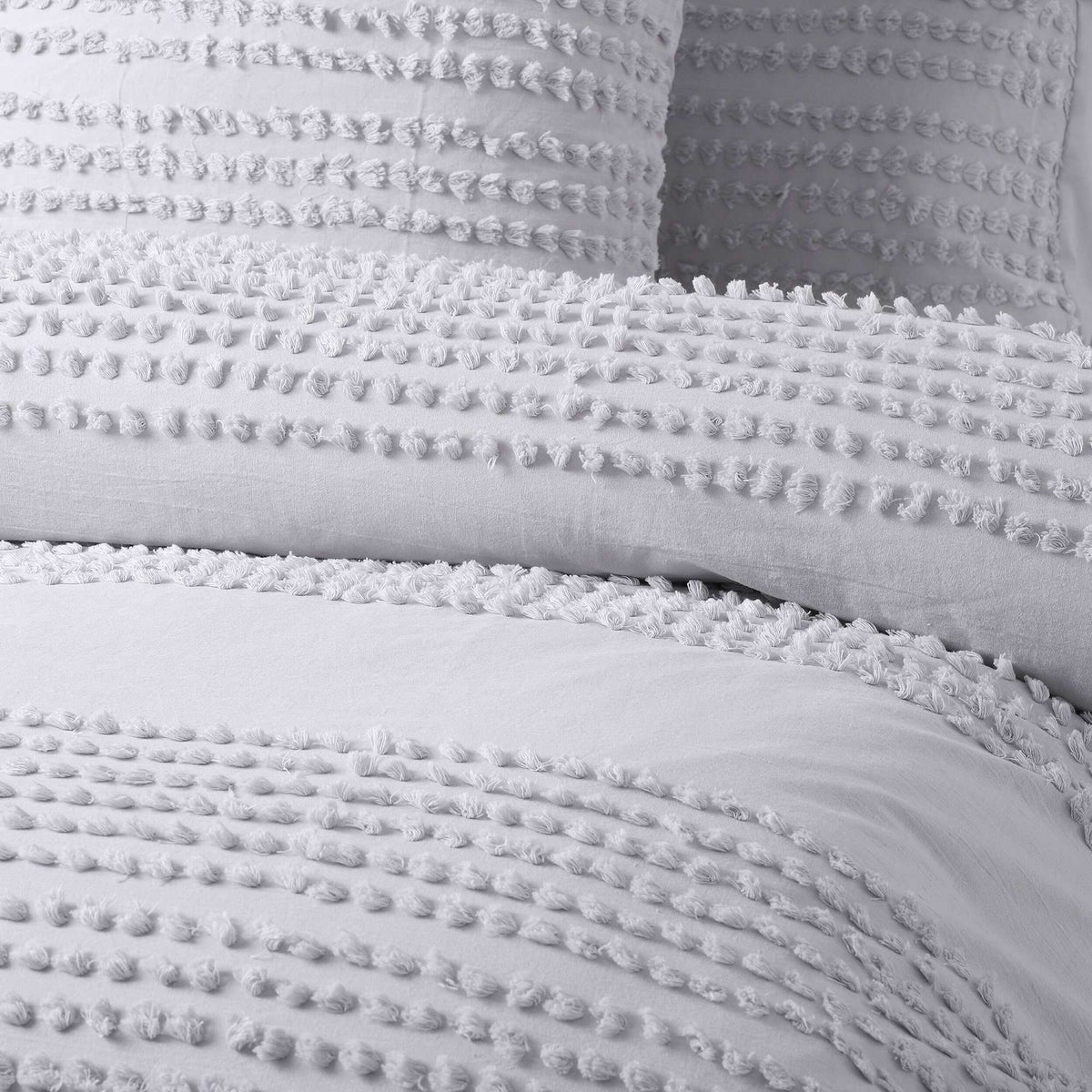 Silver Betty Cotton Quilt Cover Set
