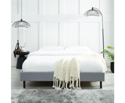 Modern Minimalist Stone Grey Bed Base Frame